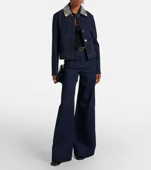 Veronica Beard Barrington Embellished Denim Jacket