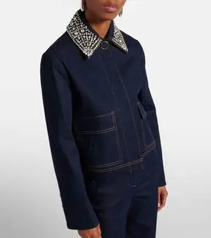 Veronica Beard Barrington Embellished Denim Jacket