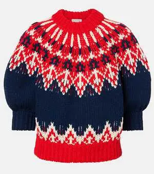 Altuzarra Marty Fair Isle Knit Sweater - Blue