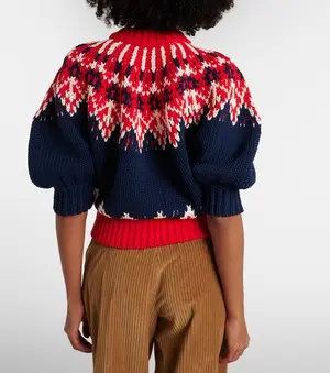 Altuzarra Marty Fair Isle Knit Sweater - Blue
