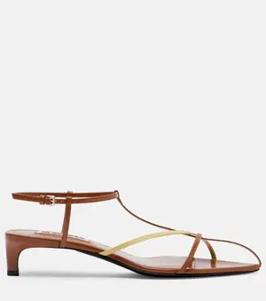 JIL SANDER 35 Leather Sandals - Green