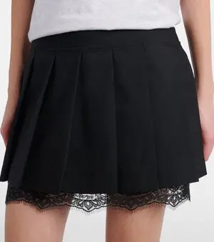 Acne Studios Inbora Lace-trimmed Pleated Miniskirt