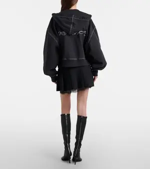 Acne Studios Inbora Lace-trimmed Pleated Miniskirt