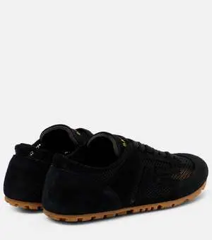 Balmain Runner Suede-trimmed Sneakers - Black