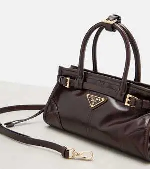 Prada Bonnie Mini Leather Top-handle Bag