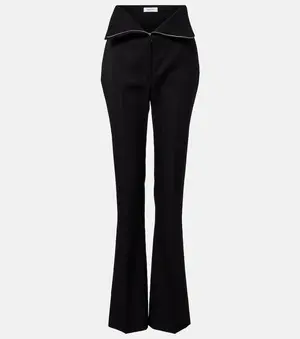 Alexander McQueen Wool Bootcut Trousers