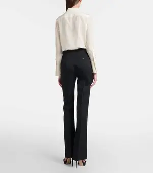 Alexander McQueen Wool Bootcut Trousers