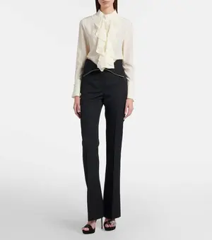 Alexander McQueen Wool Bootcut Trousers
