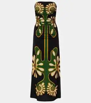 CALA DE LA CRUZ Daphne Printed Jersey Maxi Dress - Multicoloured
