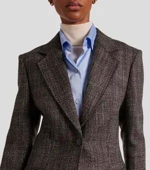 JOSEPH Fallon Virgin Wool Blazer - Brown