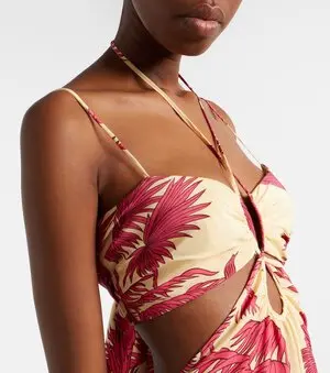 Johanna Ortiz Printed Silk Maxi Dress - Pink