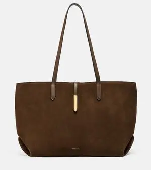 DEMELLIER Leather-trimmed Suede Tokyo Tote Bag