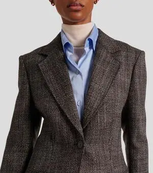 JOSEPH Virgin Wool Single-breasted Blazer - Brown