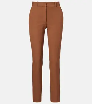JOSEPH Coleman Gabardine Straight Pants - Brown