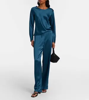 LESET Barb Satin Top