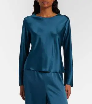 LESET Barb Satin Top