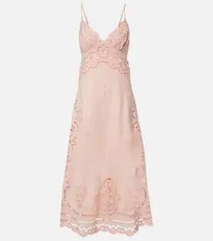Embroidered Slip Dress