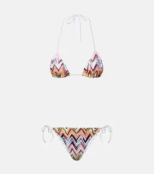 Missoni Chevron Two-Piece Bikini Set Multicoloured