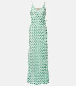 Missoni Zigzag Wrap Dress - Green