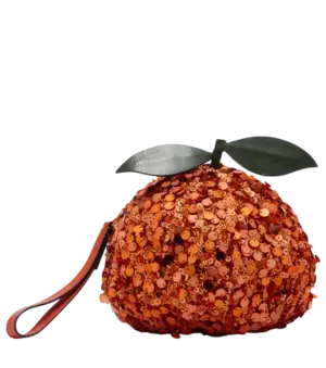 ALEMAIS Mini Sequined Crossbody Bag - Orange