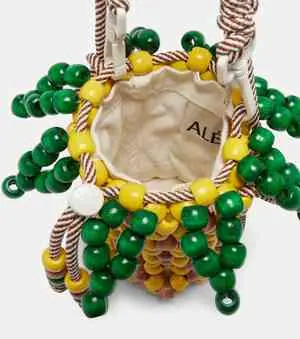 ALEMAIS Alémais Pineapple Mini Beaded Bag - Yellow