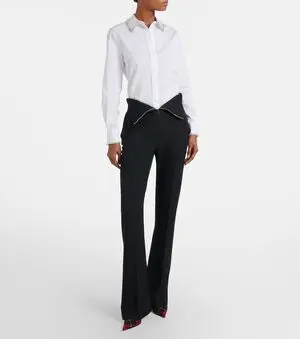 Alexander McQueen Wool Bootcut Pants