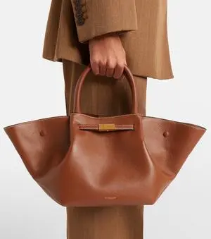DEMELLIER New York Midi Leather Tote Bag