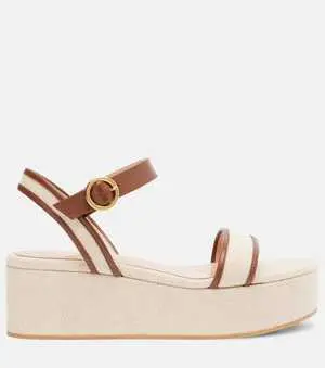 GIANVITO ROSSI Canvas Platform Sandals