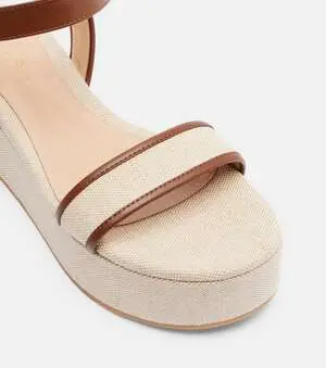 GIANVITO ROSSI Canvas Platform Sandals