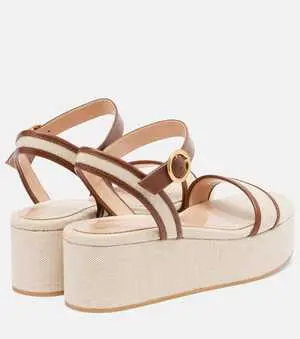 GIANVITO ROSSI Canvas Platform Sandals