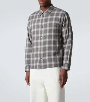 FRAME Plaid Cotton Shirt - Grey