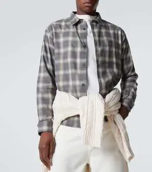 FRAME Plaid Cotton Shirt - Grey
