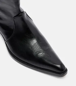 Khaite Clive Leather Ankle Boots - Black