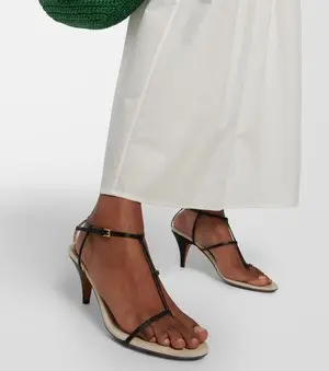 Khaite Jones Leather Sandals