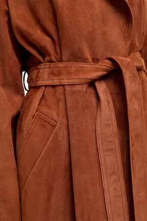 Gabriela Hearst Lyra Goat Suede Trench Coat