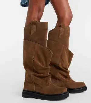 Attico Passeggiata Suede Combat Boots
