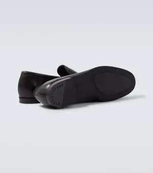 John Lobb Tyne Leather Loafers - Black