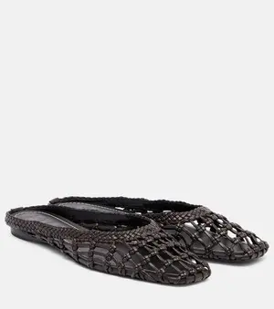 Staud Otto Woven Leather Mules