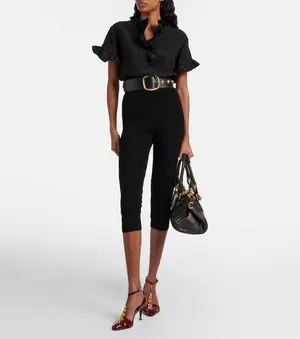 Chloé Ruffled Silk Crepe De Chine Top