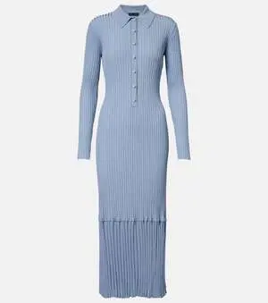 Blue Ribbed Dresses