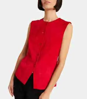 Stouls Casino Suede Vest - Red