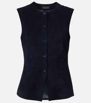 Stouls Casino Suede Vest - Blue