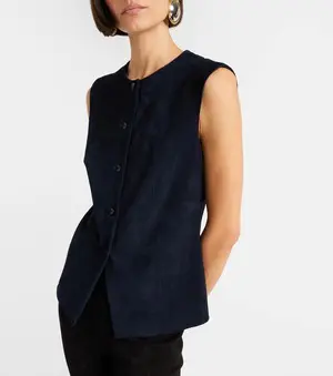Stouls Casino Suede Vest - Blue