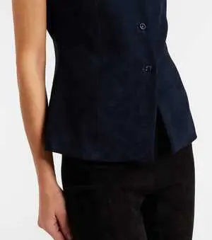 Stouls Casino Suede Vest - Blue
