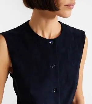 Stouls Casino Suede Vest - Blue