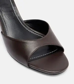 Staud Brigitte Leather Wedge Mules