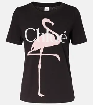 Chloé Chloé Logo Cotton T-Shirt Black