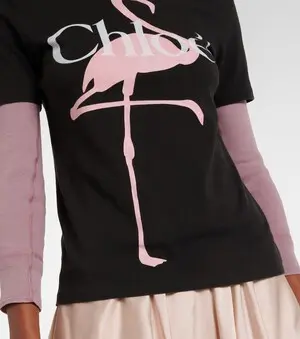 Chloé Logo Cotton T-shirt - Black