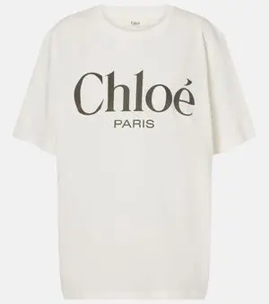 Chloé Logo Cotton T-shirt - White