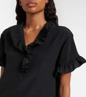 Chloé Ruffled Silk Crêpe De Chine Top